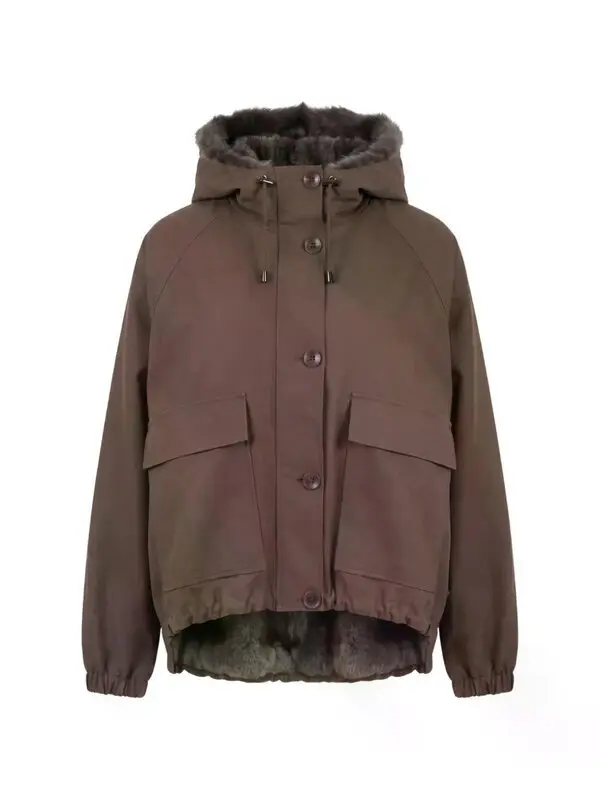 VALENTINI 1972 Hooded Raglan-sleeve Coat - Brown