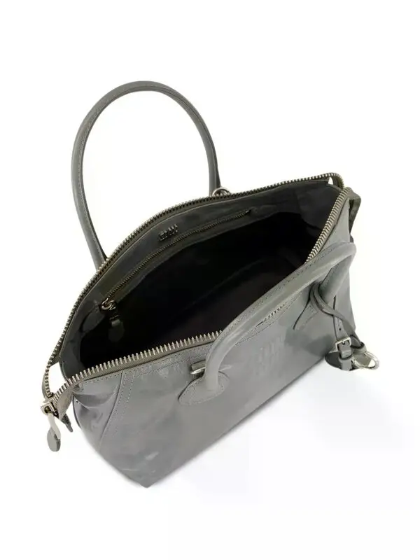 Miu Miu Logo-embossed Leather Shoulder Bag