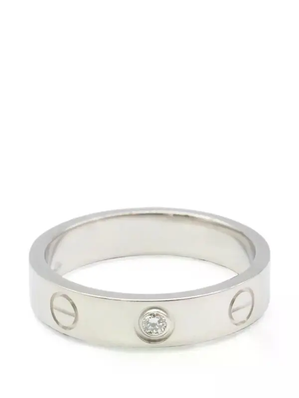 Cartier 2010s Love Diamond Ring - Silver