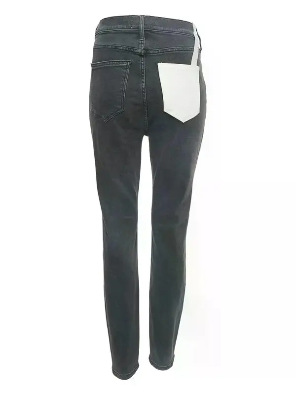 Current/Elliott Pocketed Straight Leg Jeans