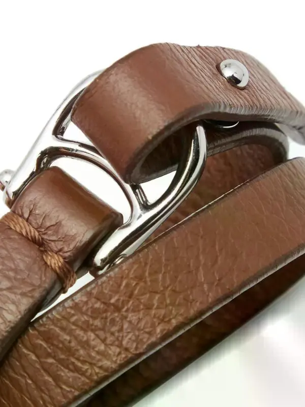 AIGNER Leather Double Tour Bracelet