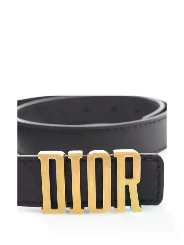 Dior 2010s Logo-buckle Leather Belt