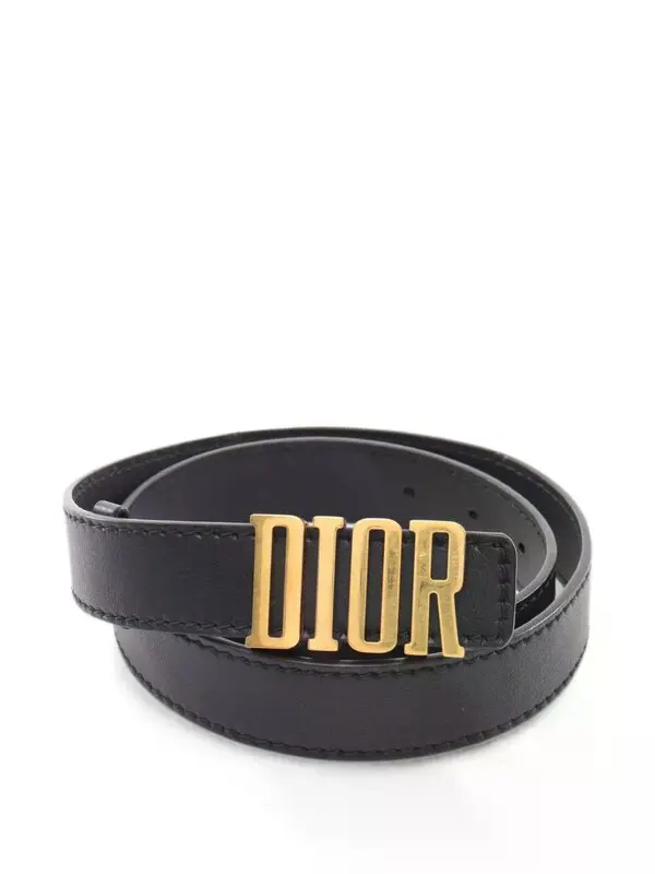 Dior 2010s Logo-buckle Leather Belt