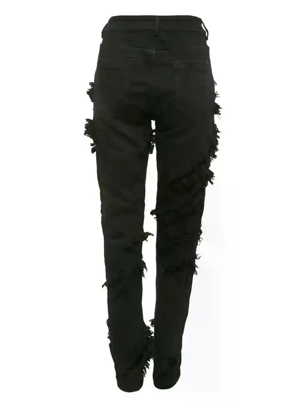 Rick Owens Frayed Detail Jeans
