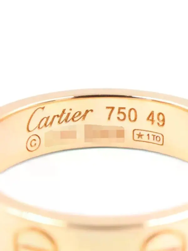 Cartier 18k Rose Gold Mini Love Diamond Ring - Pink