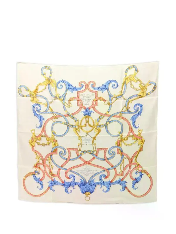 Hermès 2010s L'instruction Du Roy Scarf - White