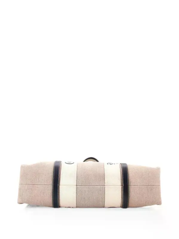 Chloé Woody Canvas With Leather Large Tote Bag