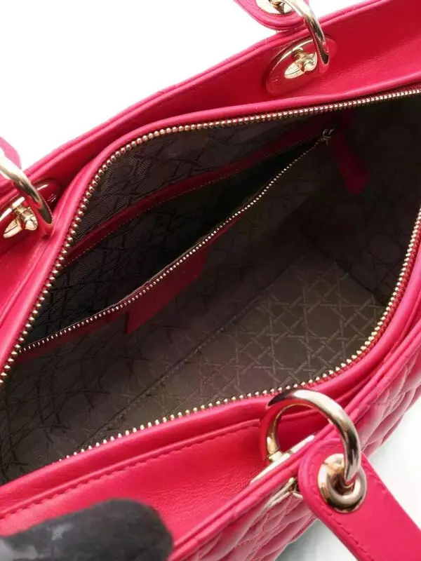 Dior 2010s Lady Cannage Tote Bag - Pink
