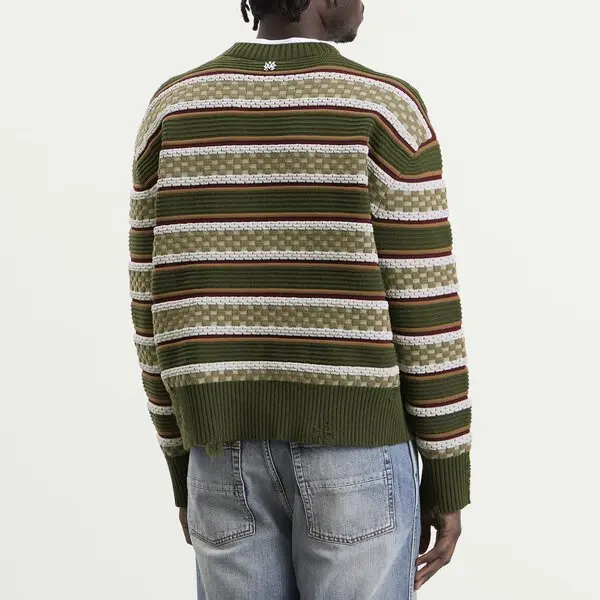 Amiri Western Logo Striped Sweater