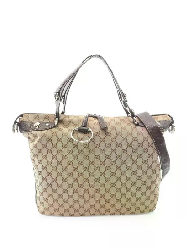 Gucci 2010s Icon Bit Gg Canvas Tote Bag