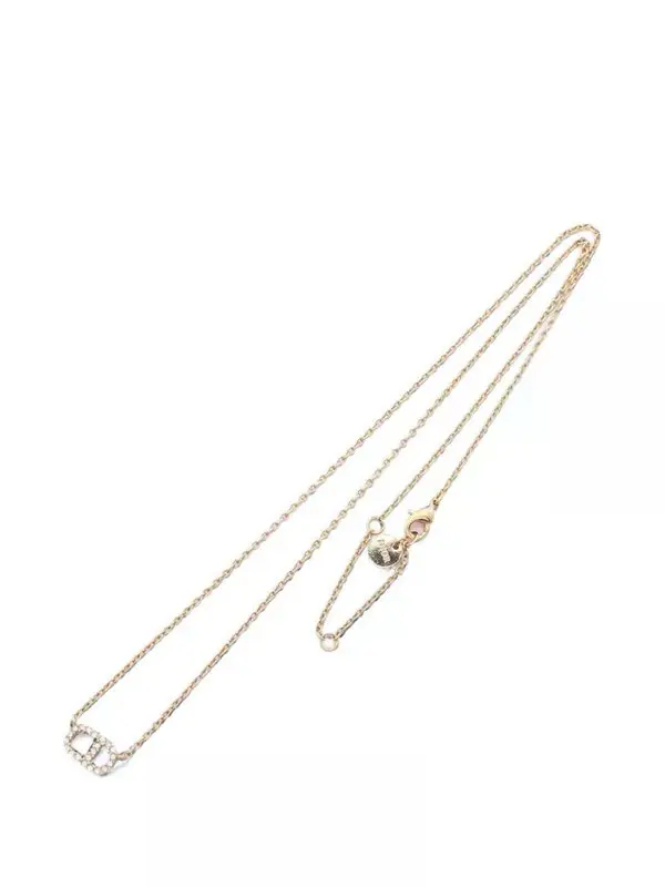 Dior 2010s Cd Rhinestone Necklace
