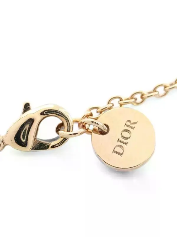 Dior 2010s Cd Rhinestone Necklace