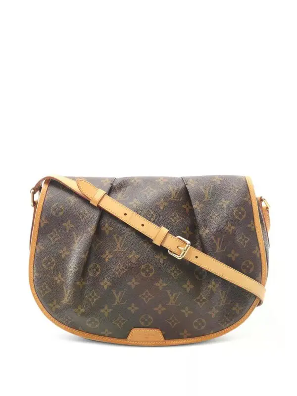 LOUIS VUITTON 2011 Mm Menilmontant Monogram Shoulder Bag - Brown