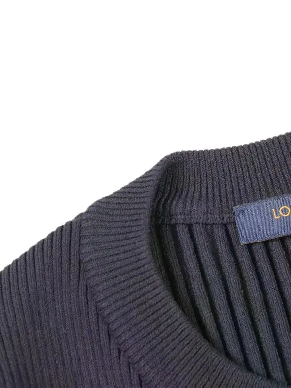 LOUIS VUITTON 2000s Chain-detail Ribbed Sweater