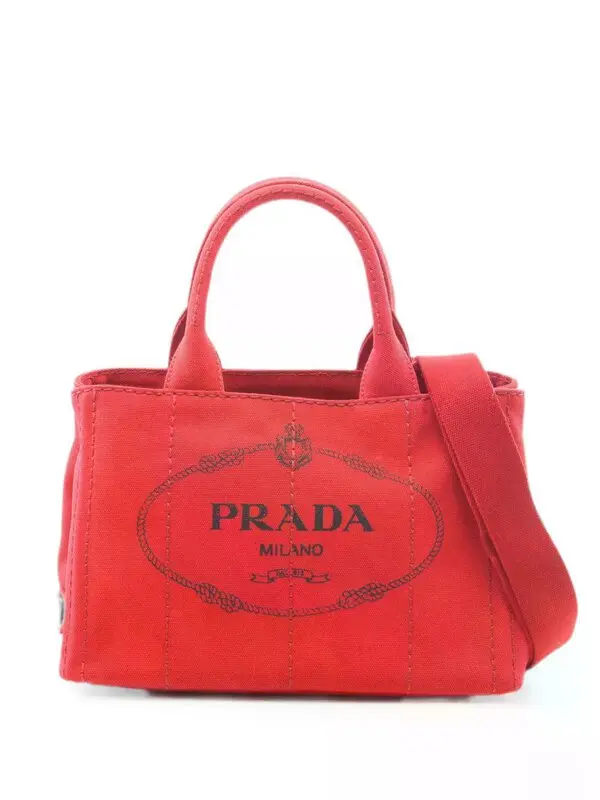 Prada 2010s Canapa Two-way Handbag