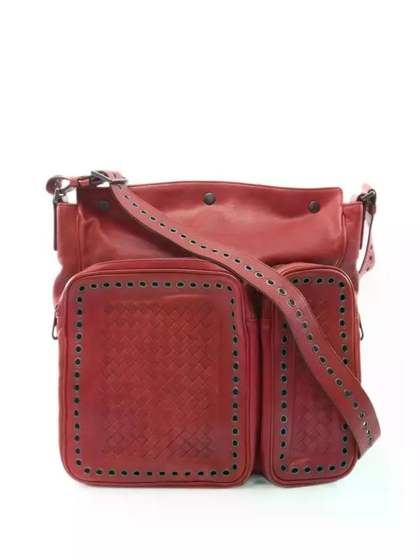 Bottega Veneta 2000s Intrecciato Eyelet Shoulder Bag