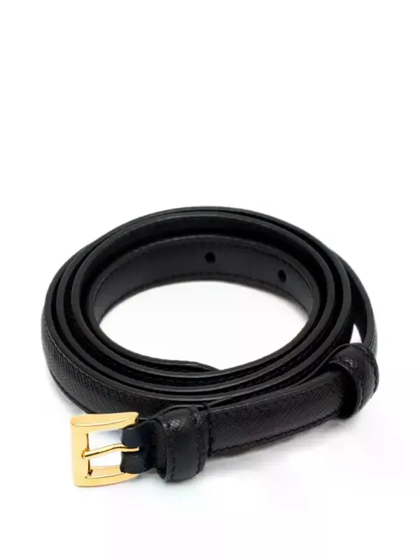 Prada Saffiano-leather Belt - Black