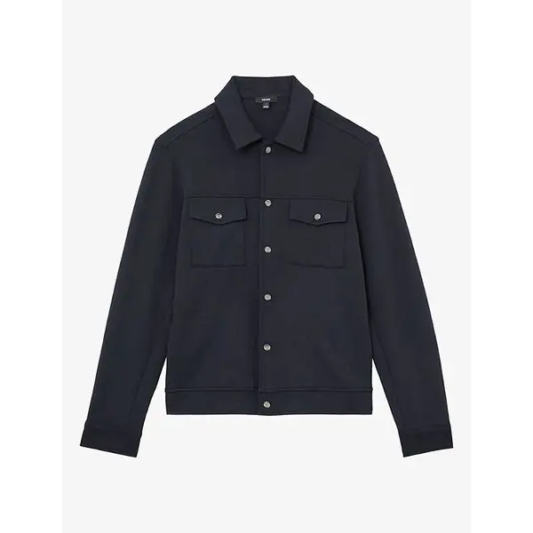 REISS Thom Twin-pocket Stretch Cotton-blend Overshirt