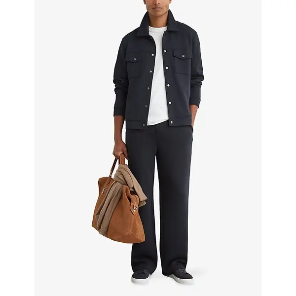 REISS Thom Twin-pocket Stretch Cotton-blend Overshirt