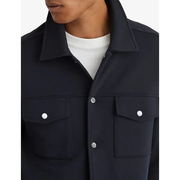 REISS Thom Twin-pocket Stretch Cotton-blend Overshirt