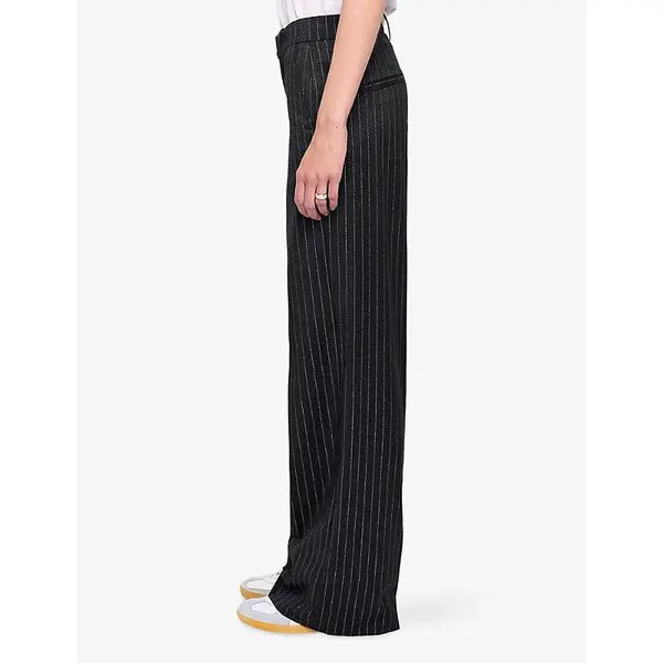 Zadig&Voltaire Panol Striped High-rise Stretch-woven Trousers