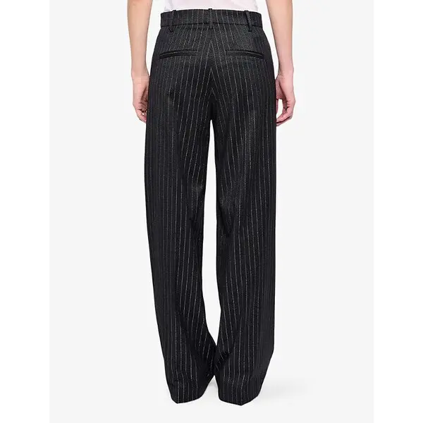 Zadig&Voltaire Panol Striped High-rise Stretch-woven Trousers