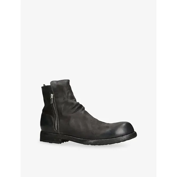 Officine Creative Bulla Side-zip Leather Ankle Boots