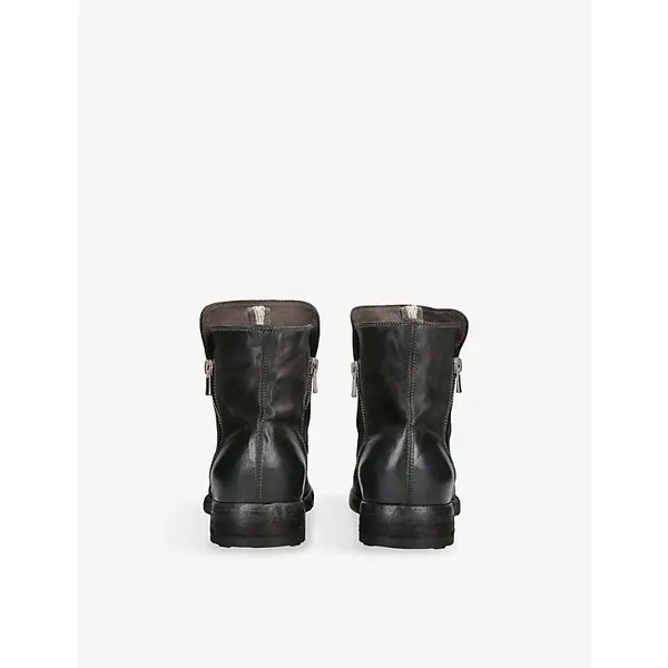 Officine Creative Bulla Side-zip Leather Ankle Boots