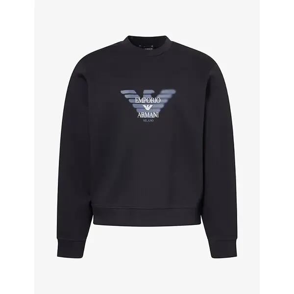 Emporio Armani Logo-print Cotton-blend Sweatshirt