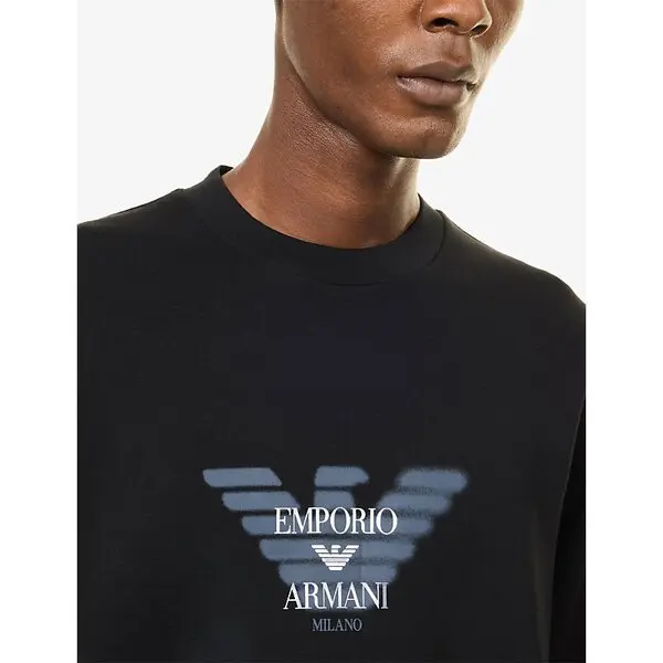 Emporio Armani Logo-print Cotton-blend Sweatshirt