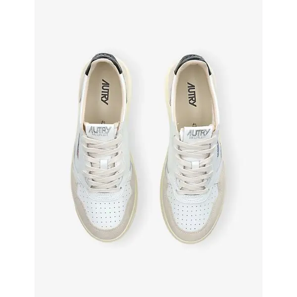 AUTRY Medalist Leather And Suede Trainers - Blk/white