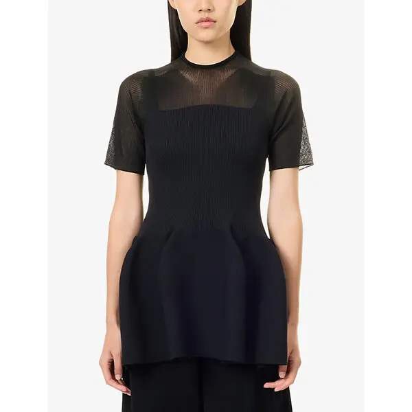 CFCL Pottery Lucent Short-sleeve Knitted Top