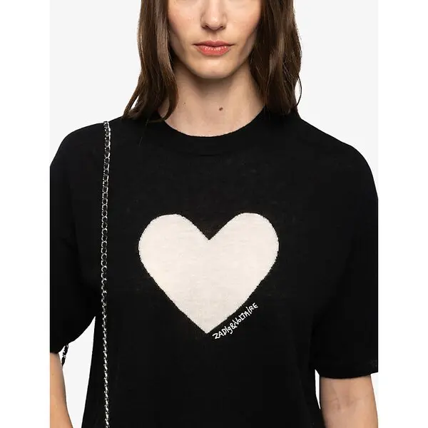 Zadig&Voltaire Heart Motif Cashmere Jumper