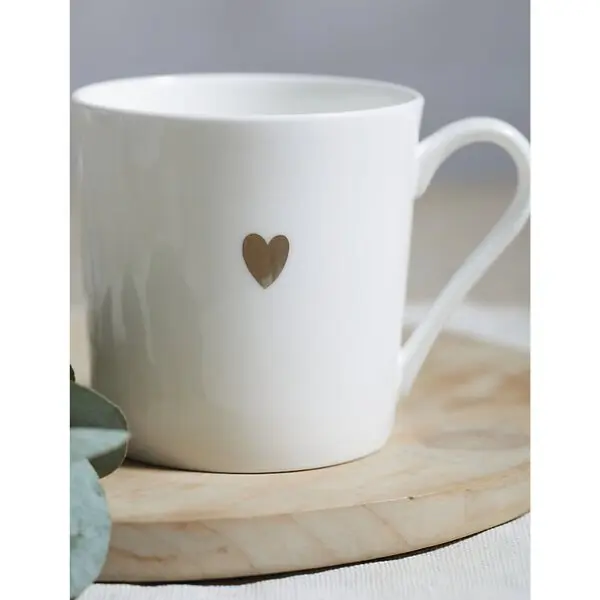 THE WHITE COMPANY Heart Bone-china Mug 9cm