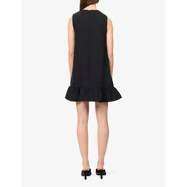 SISTER JANE Star-embroidered Woven Mini Dress