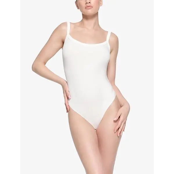 SKIMS Cotton Jersey Scoop-neck Stretch-cotton Body