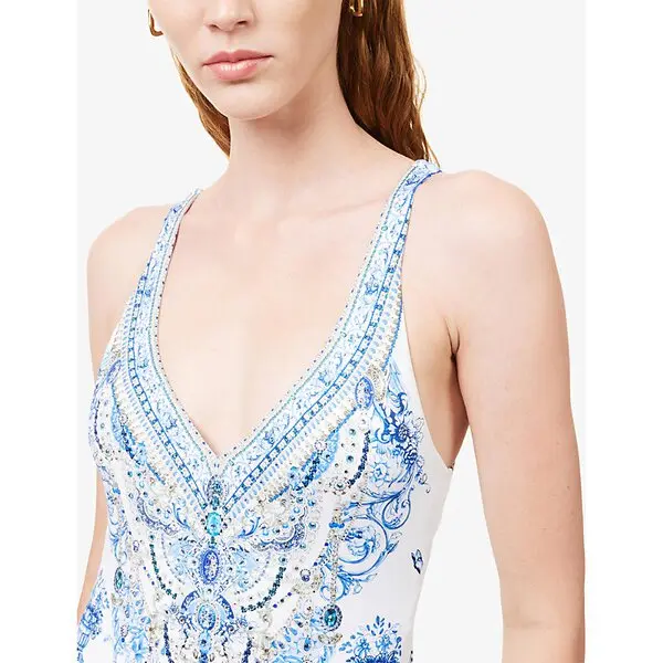 Camilla Floral V-neck Swimsuit