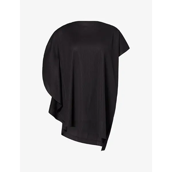 Issey Miyake A-poc Slice Pleated Knitted Shirt - Black