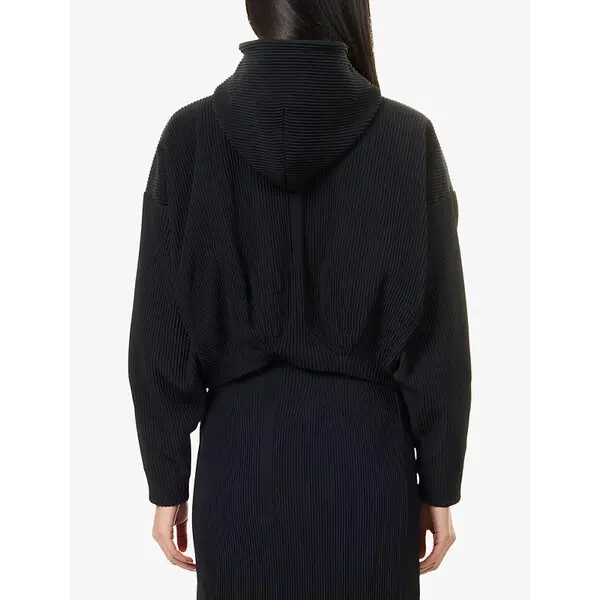 CFCL Padded Hypha Cropped Hooded Knitted Bomber Jacket