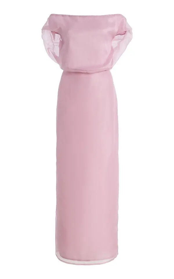 Staud Larissa Silk Maxi Dress - Pink