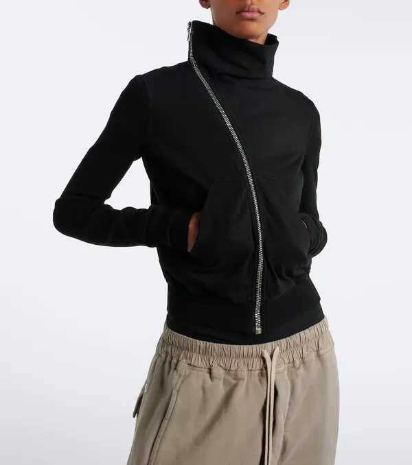 Rick Owens Cotton Zip-up Sweatshirt