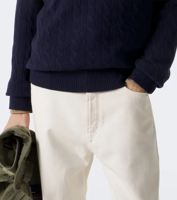 Polo Ralph Lauren Cable-knit Wool And Cashmere Polo Sweater