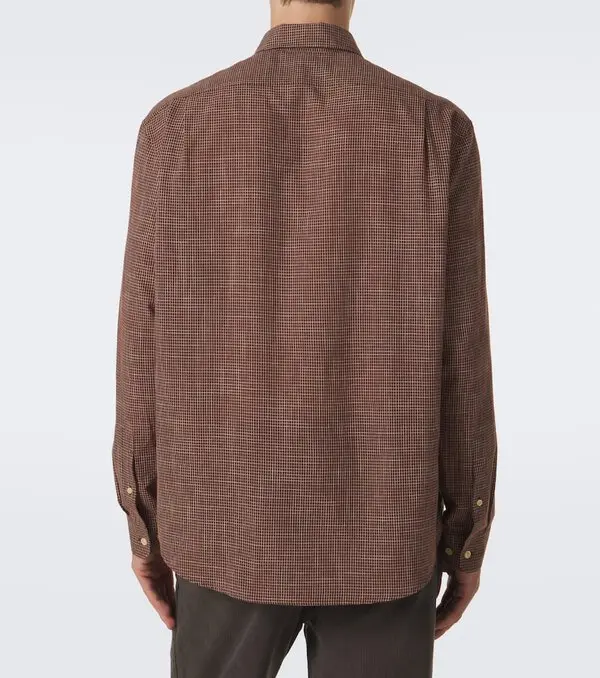 THE ROW Pompeo Checked Cotton Flannel Shirt