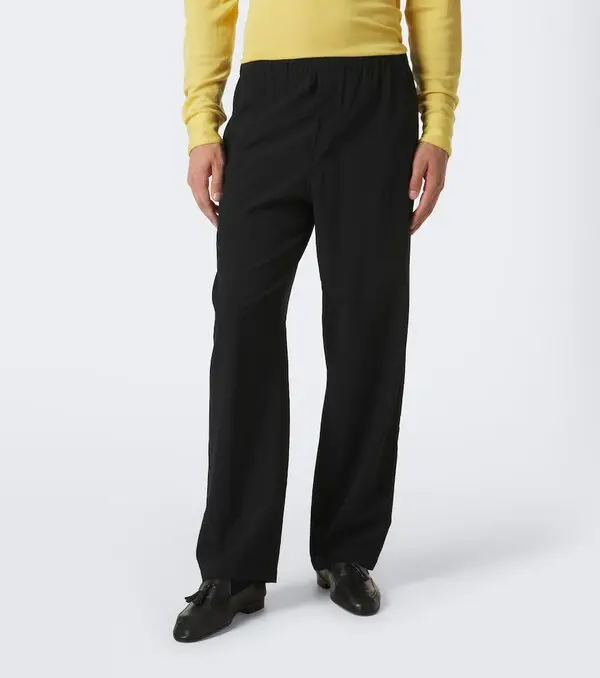 THE ROW Pascale Wool Twill Wide-leg Pants