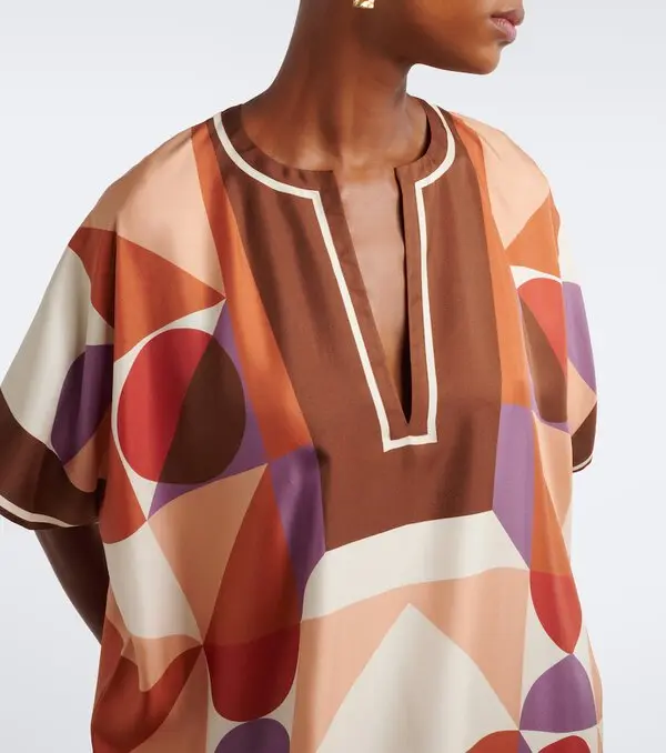 ERES Berry Printed Silk Twill Kaftan