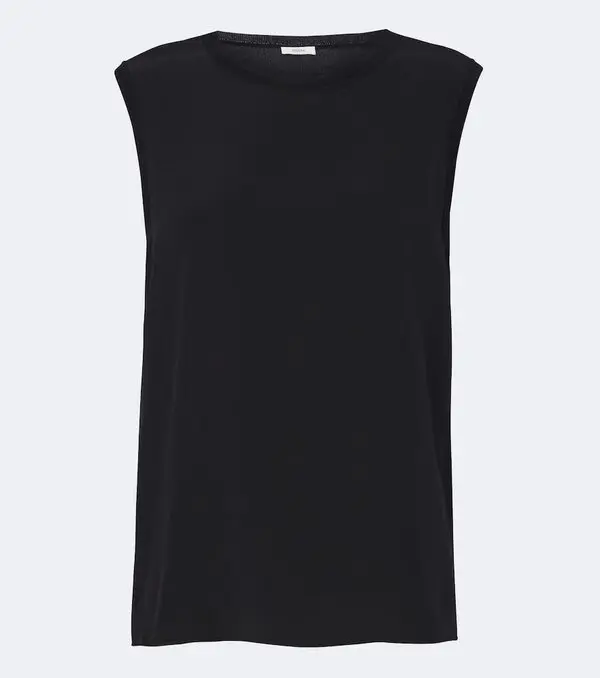 JOSEPH Bley Silk Crepe Top - Black