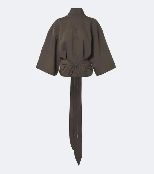 Jacquemus Havana Tie-detail Wool Top - Grey