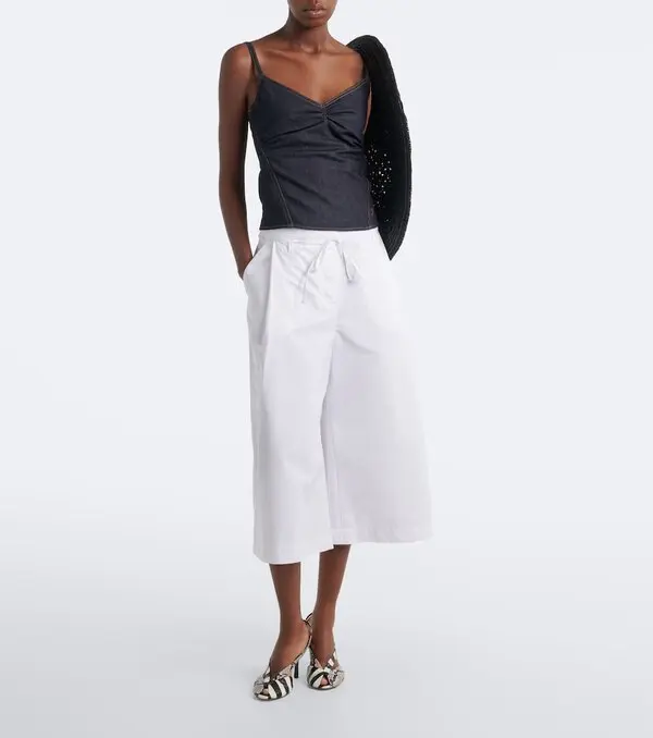 Jacquemus Pina De-nimes Gathered Denim Top