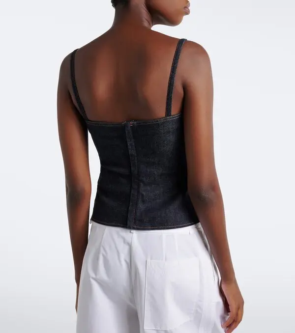 Jacquemus Pina De-nimes Gathered Denim Top