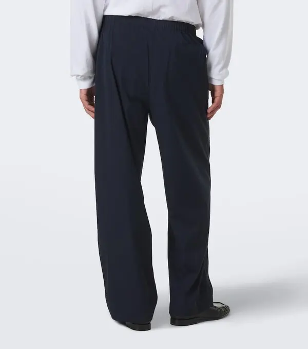 THE ROW Pascale Cotton-blend Poplin Straight Leg Trousers
